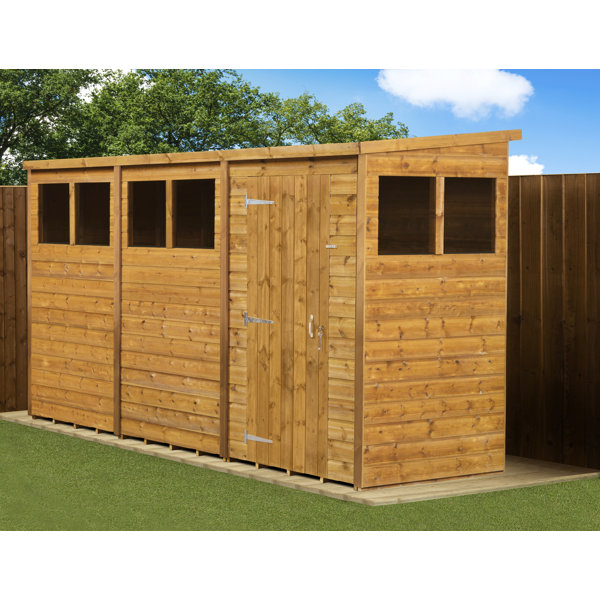 Empire Sheds Ltd Modular Pent Garden Shed 12X4 With Windows | Wayfair.co.uk