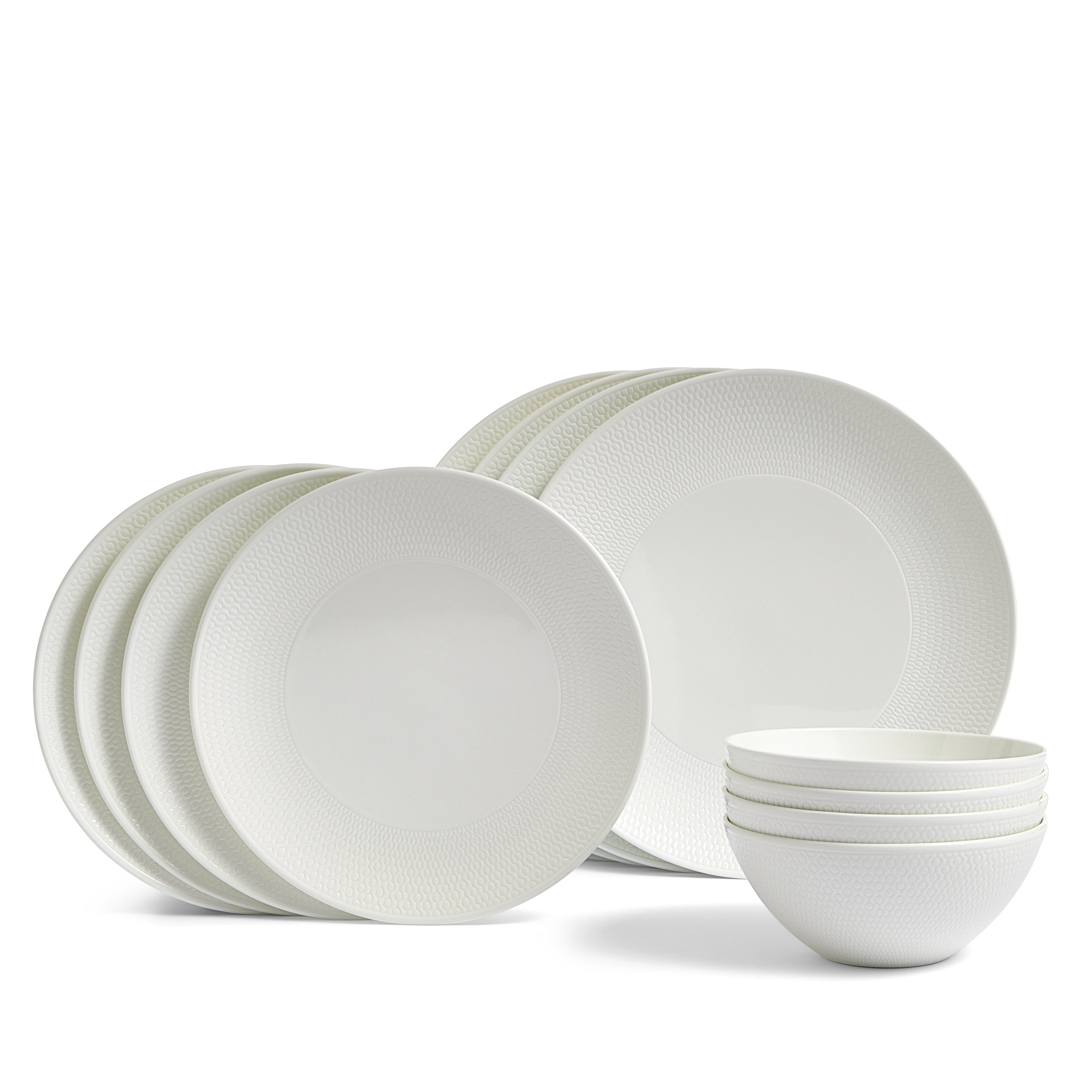 Wedgwood Gio 12 Piece Dinnerware Set, Service for 4 | Perigold