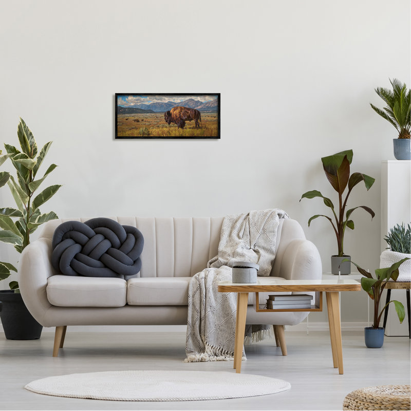 Stupell Industries Ax-761-Giclee " Bison Grazing In Valley " by © Chad ...