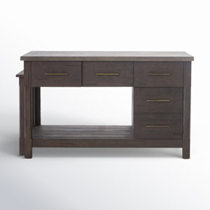 Furniture Classics Rustic 61" Wide Oak Kitchen Island, Natural | Perigold