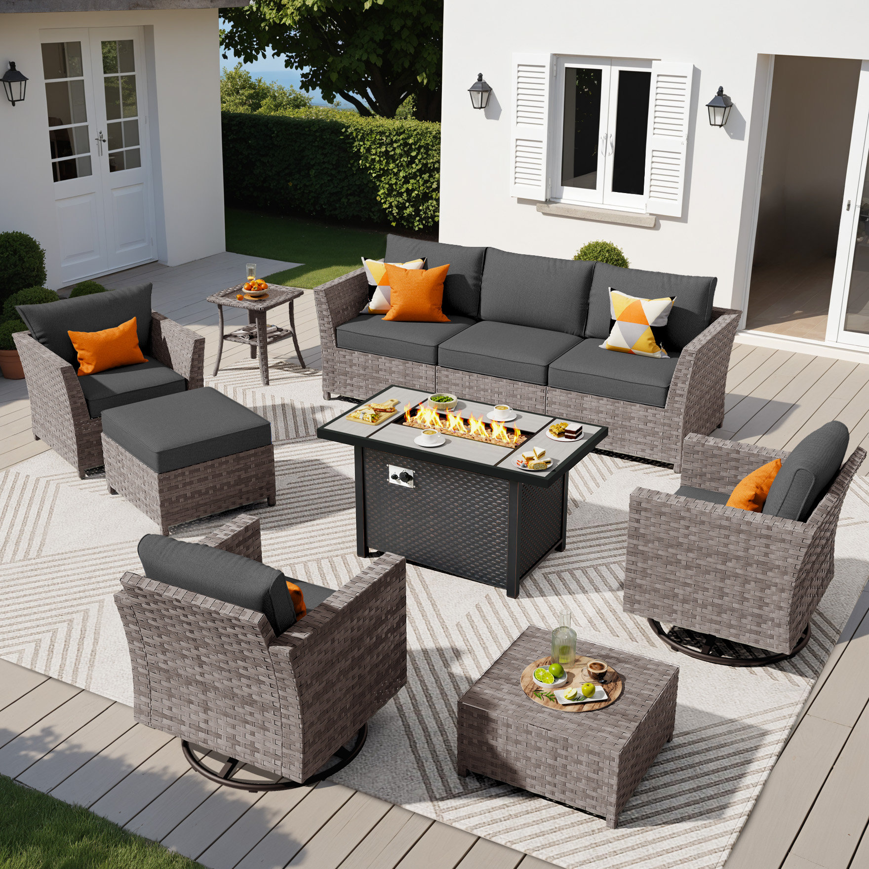Latitude Run® 7 - Person Mostly No Assembly Required Patio Furniture ...