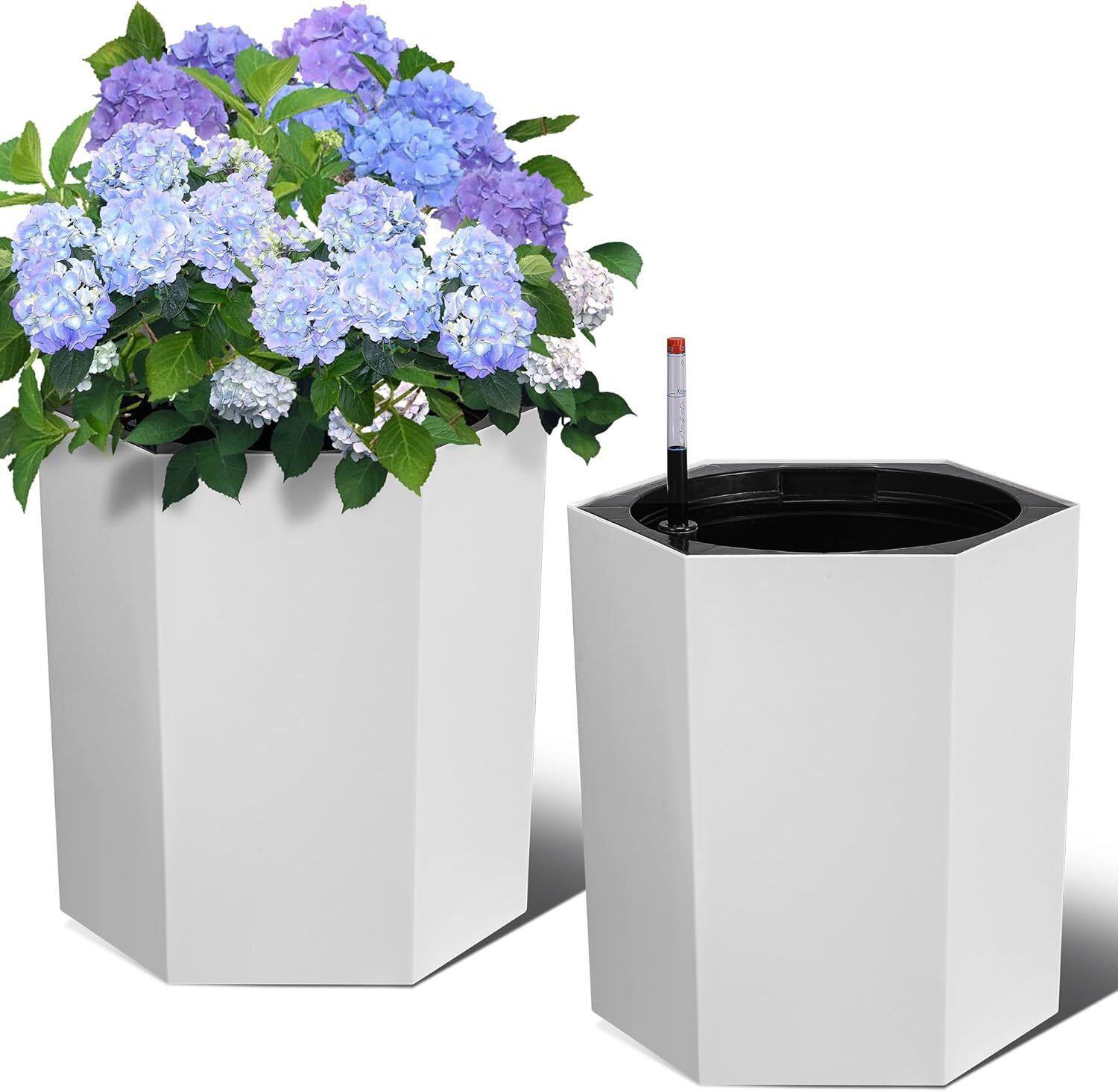 Latitude Run® Hexagon Flower Pot, Self-Watering Planter With Water ...