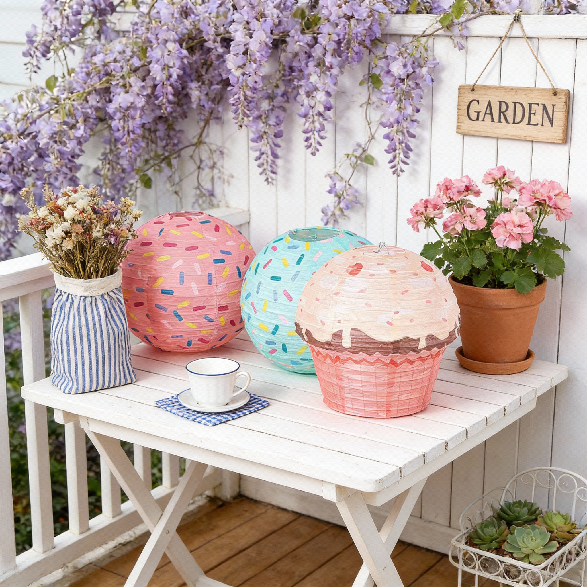 One Carter Corner Store 6-Pack Donut & Sprinkle Paper Lanterns For ...