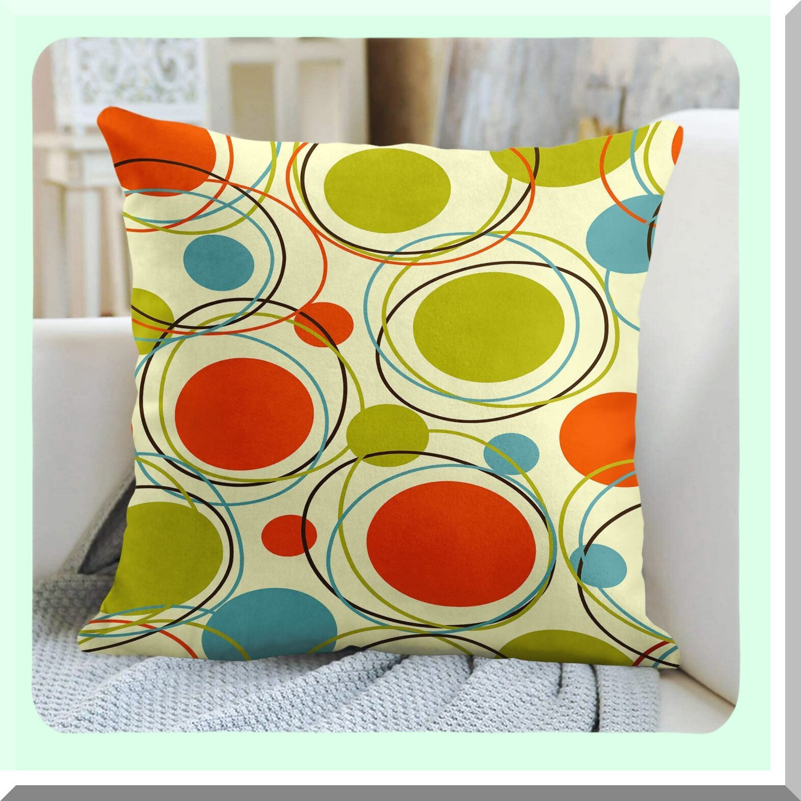 BRBCA Retro Abstract Mid Century Modern Decorative Pillow Cover ...