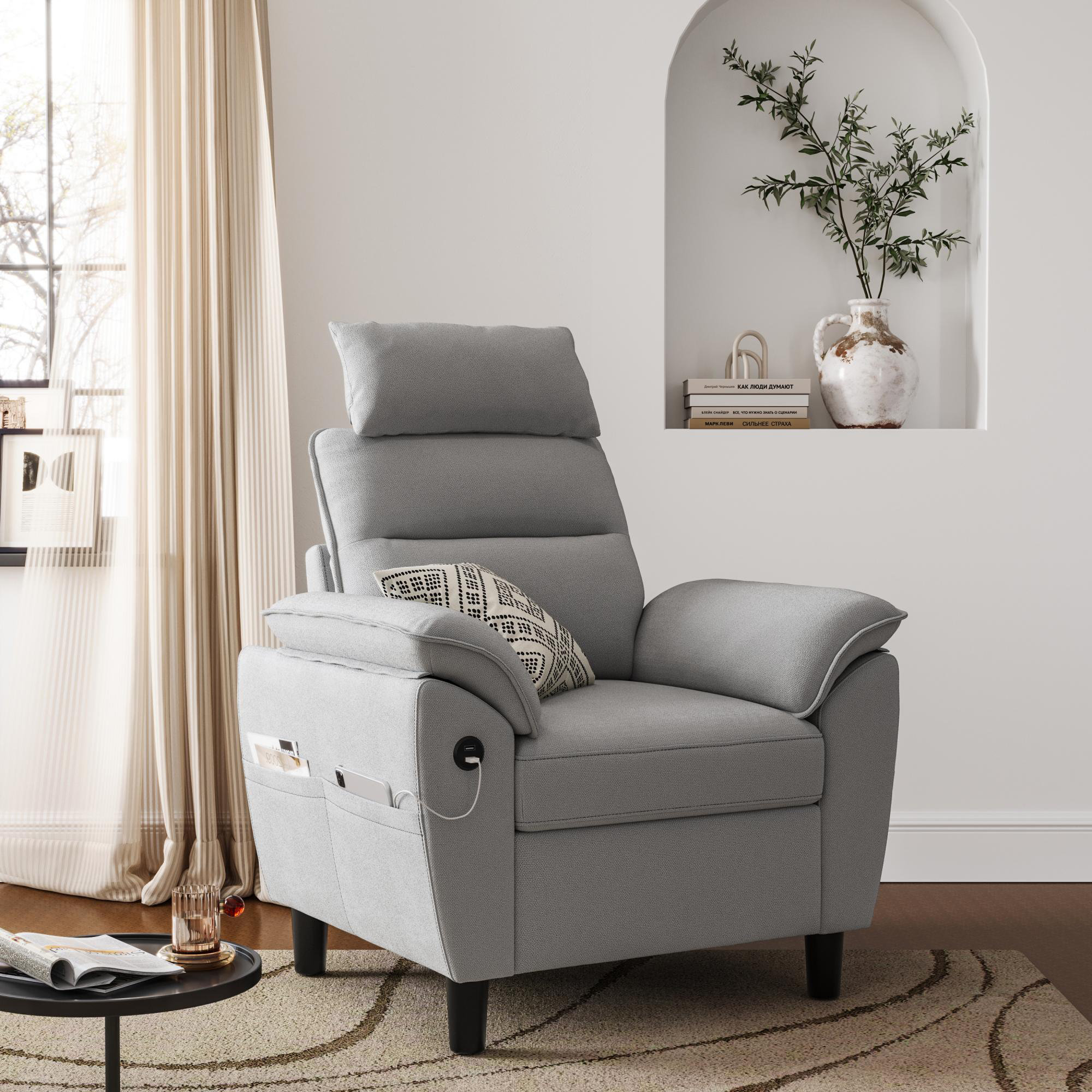 Ebern Designs Tymeka 35" Linen Armchair | Wayfair