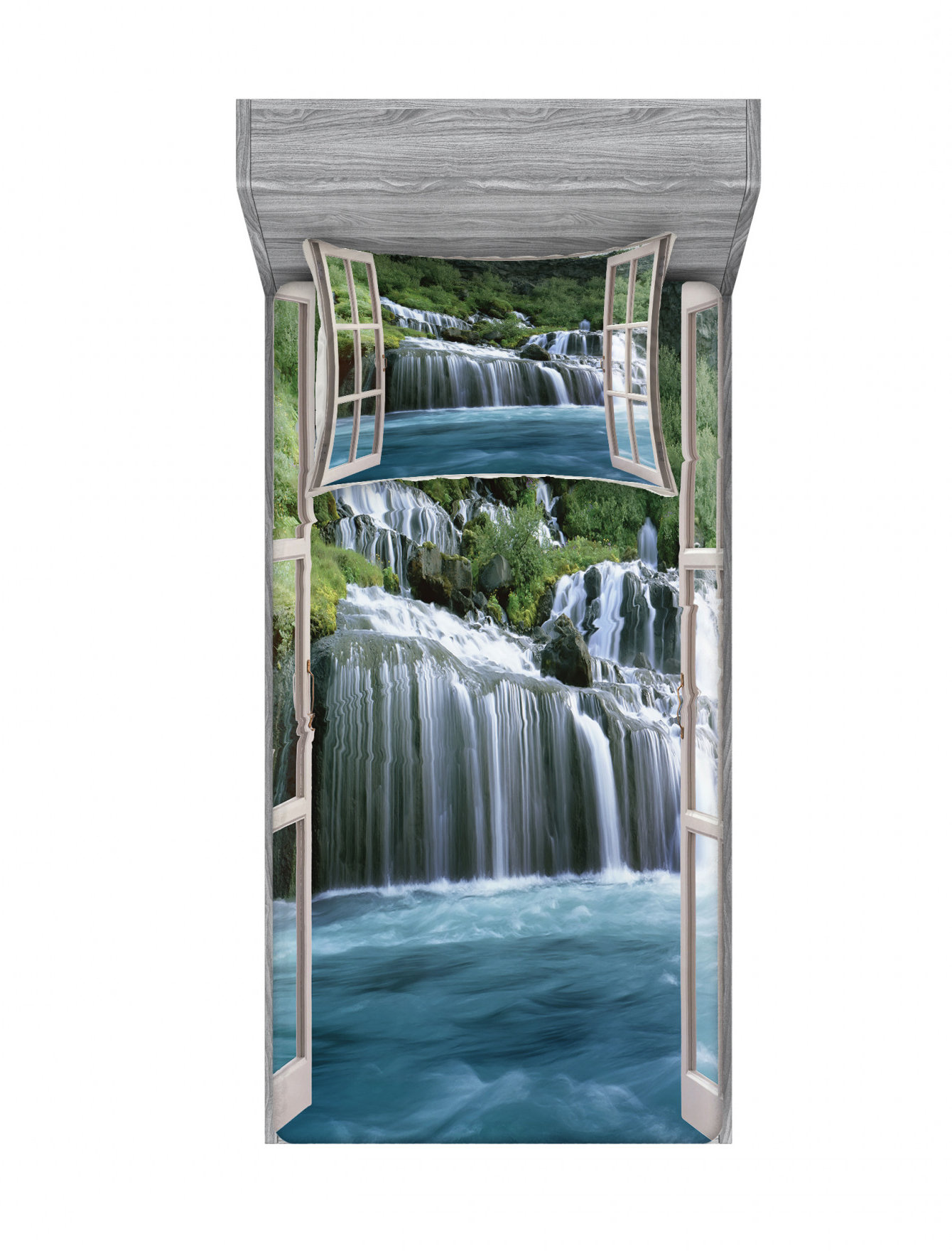 Ambesonne Waterfall Sheet Set | Wayfair