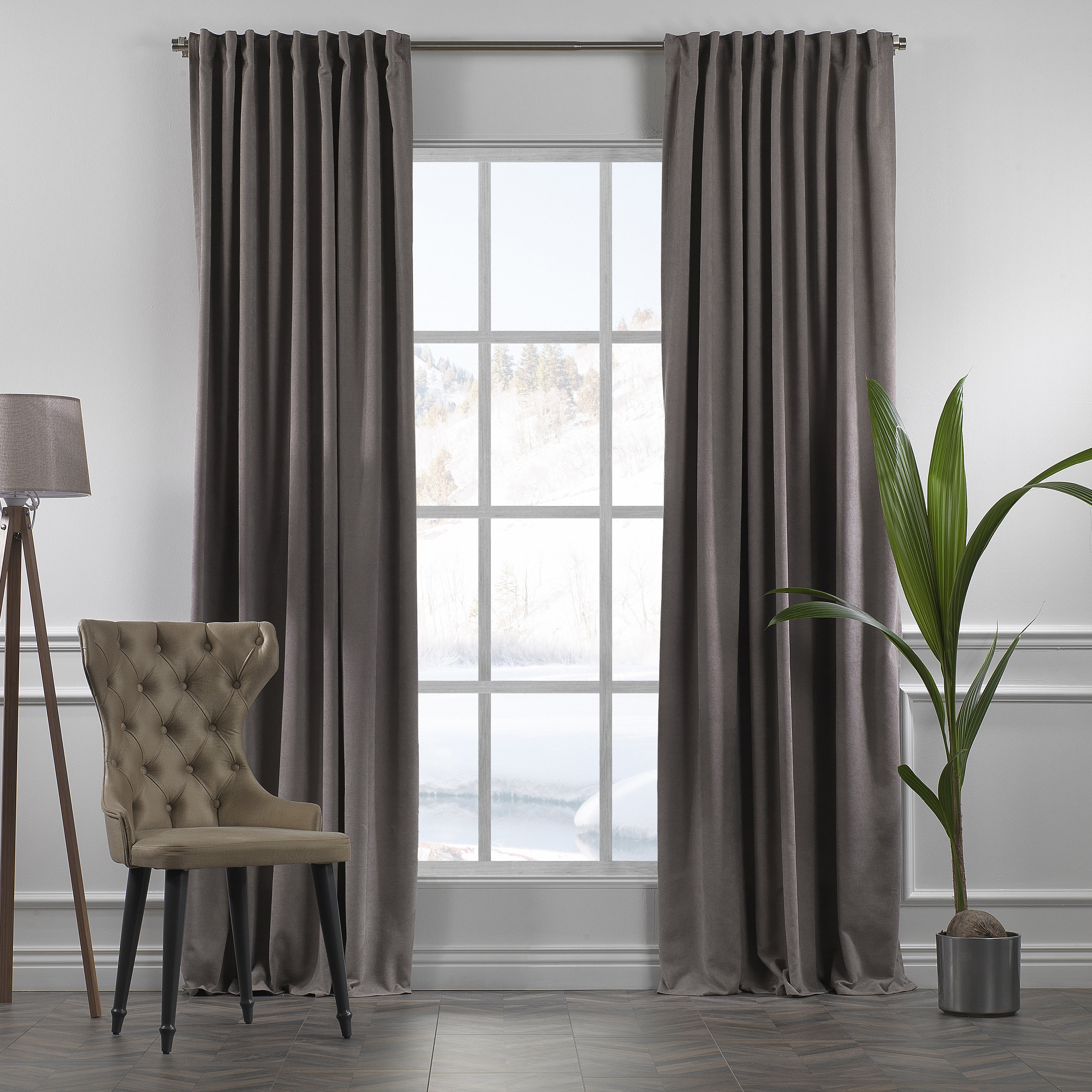 Lilijan Home & Curtain Solid Room Room Darkening Tab top Curtain Panels ...