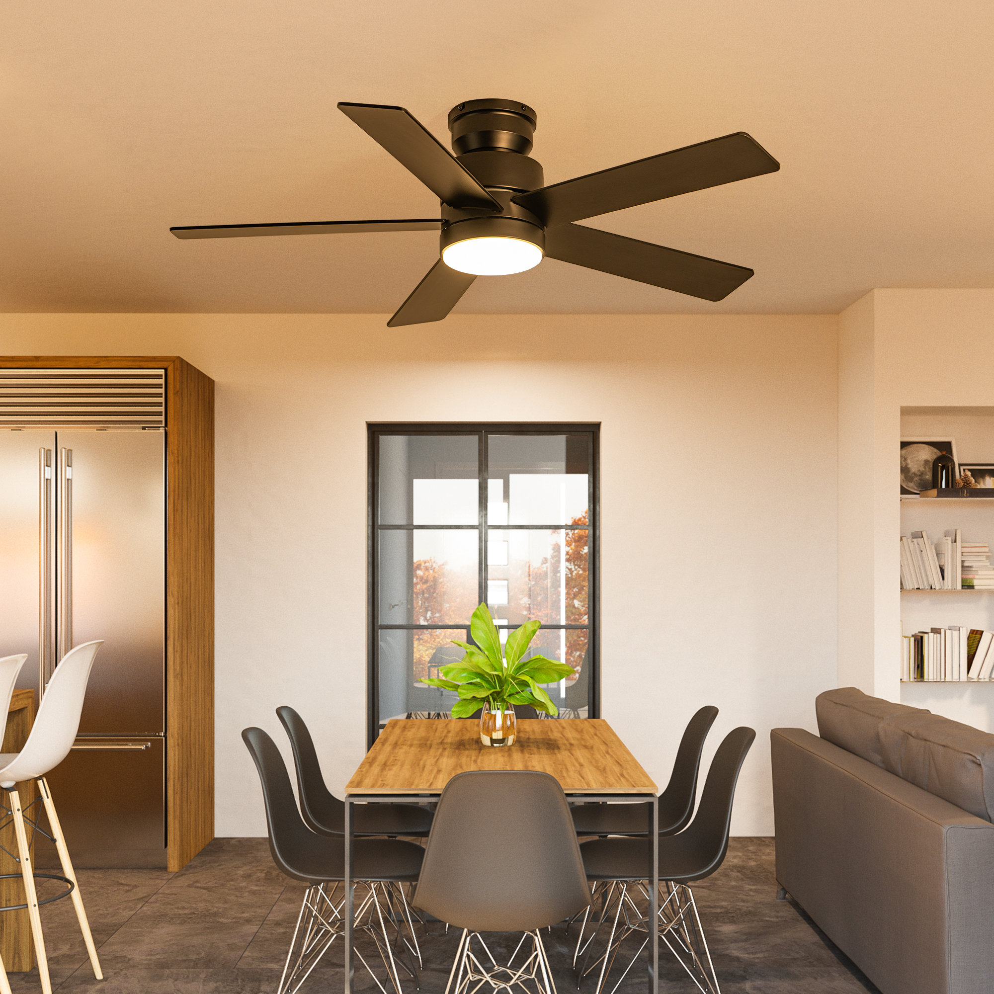 Ebern Designs 42 Inch Ceiling Fans With Lights And Remote Control ...