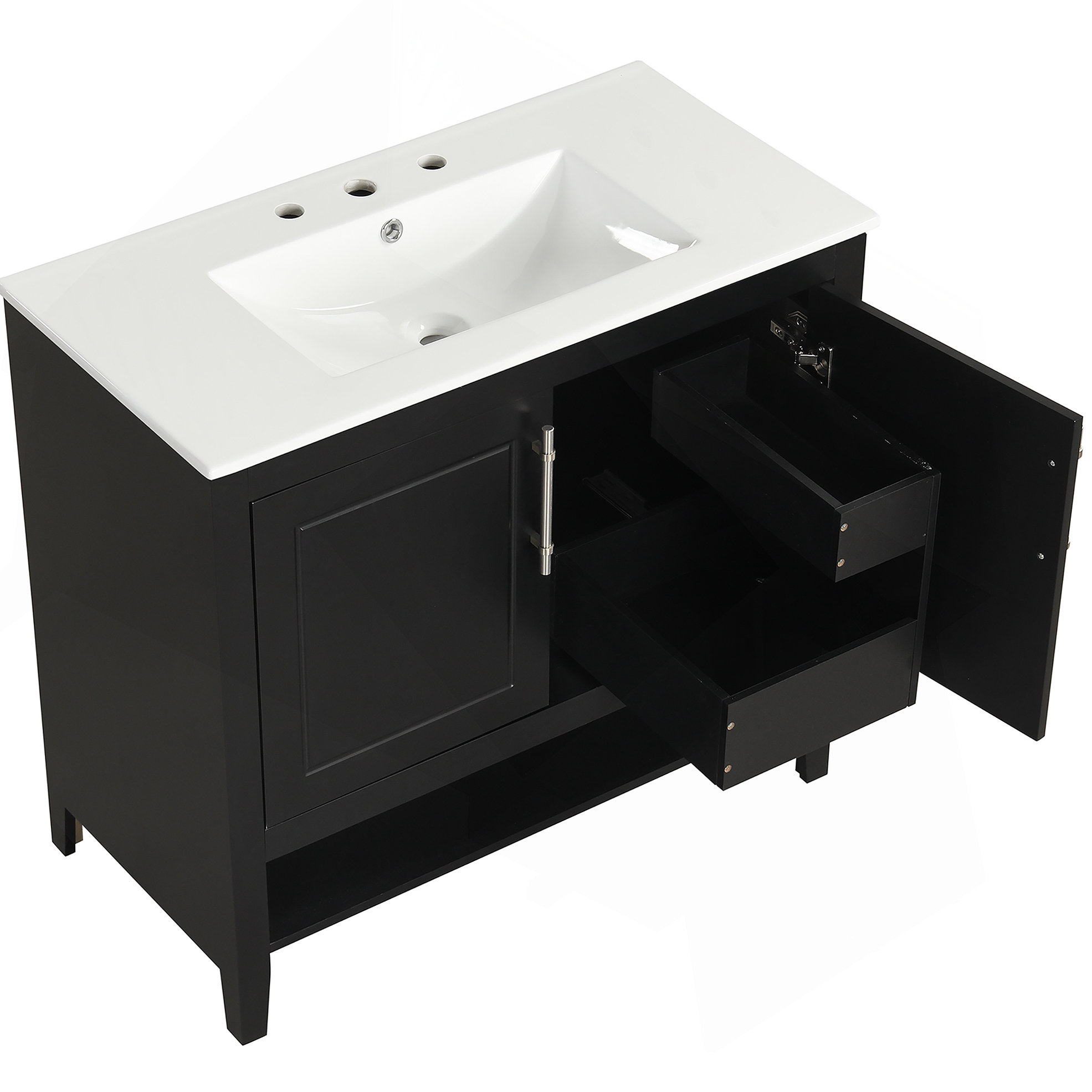 Ebern Designs 36" Bathroom Vanity with Sink, Multi-functional Bathroom ...