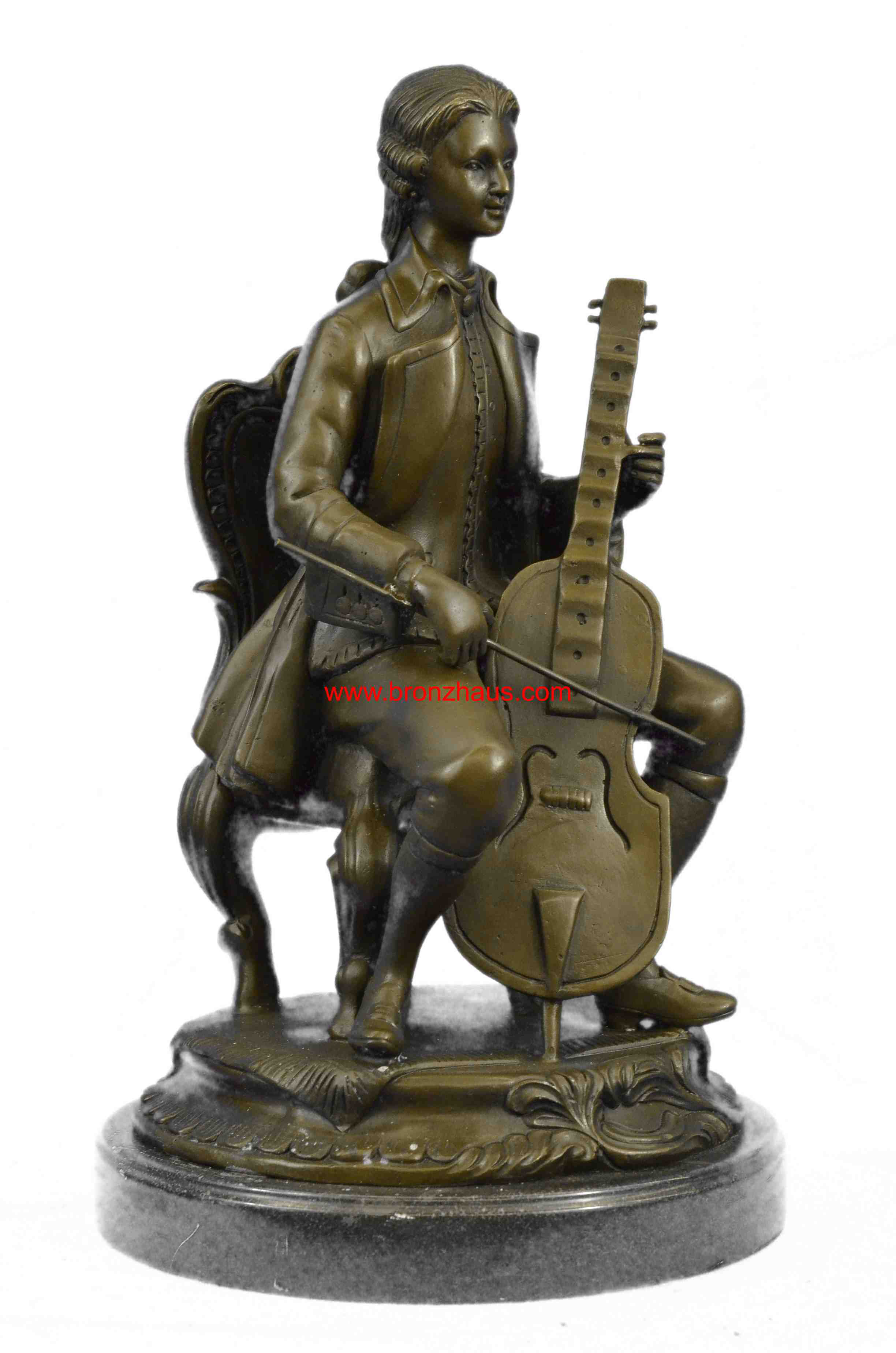 Bronzhaus Large size Man playing music statue with musical instruments ...