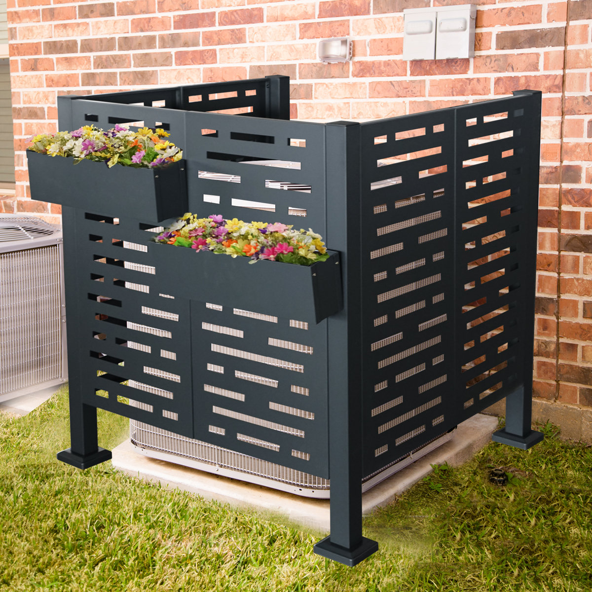 HOA.WWC 3.5x3.5 Outdoor Air Conditioner Fence Privacy Screen | Wayfair