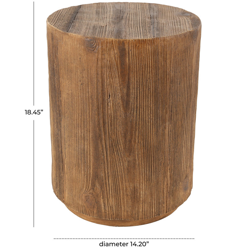 Joss & Main Magnesium Oxide Block Outdoor Accent Table with Natural ...