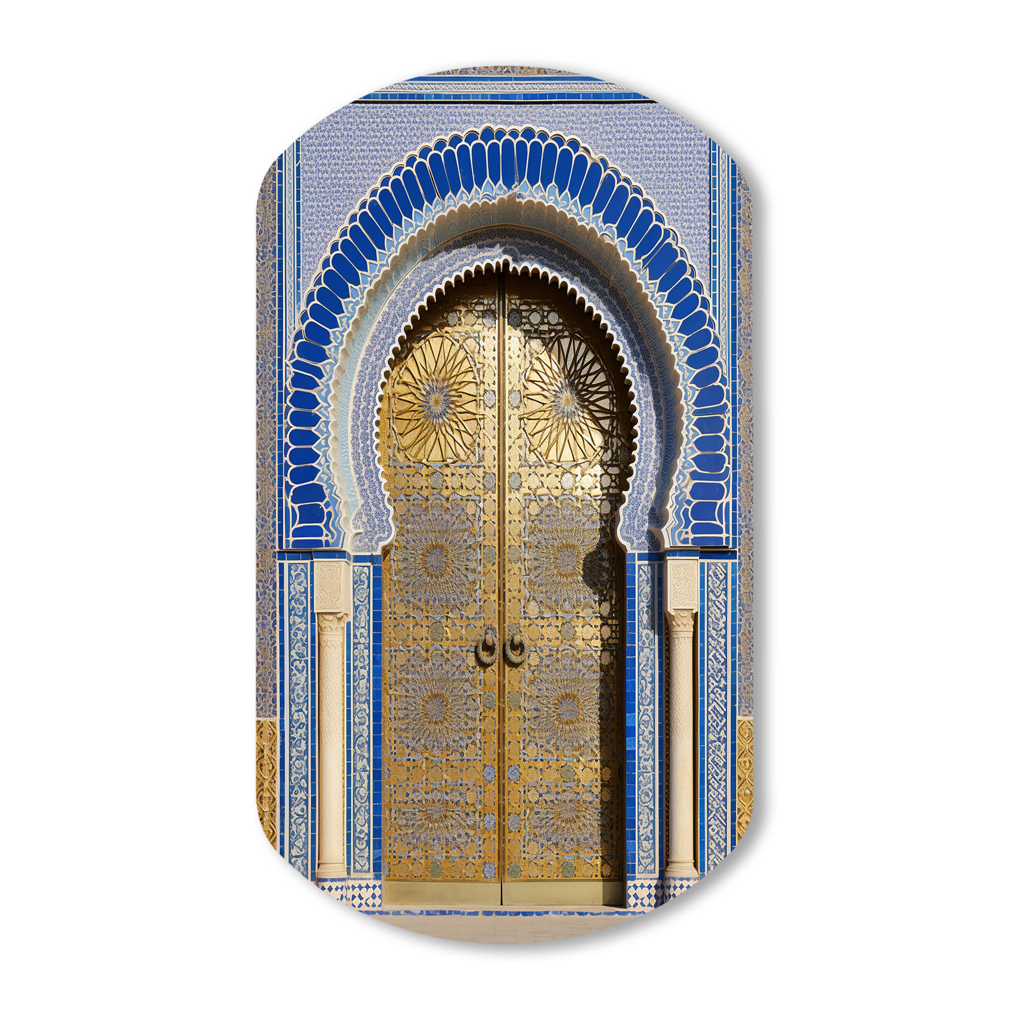 Design Art Morrocco Palace Golden Doors I - Countryside Cylinder Shape ...