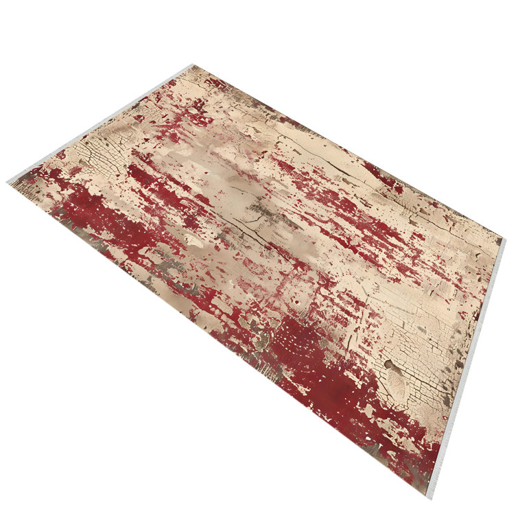 Williston Forge Distressed Rustic Rug With Earthy Red Tones | Wayfair.co.uk