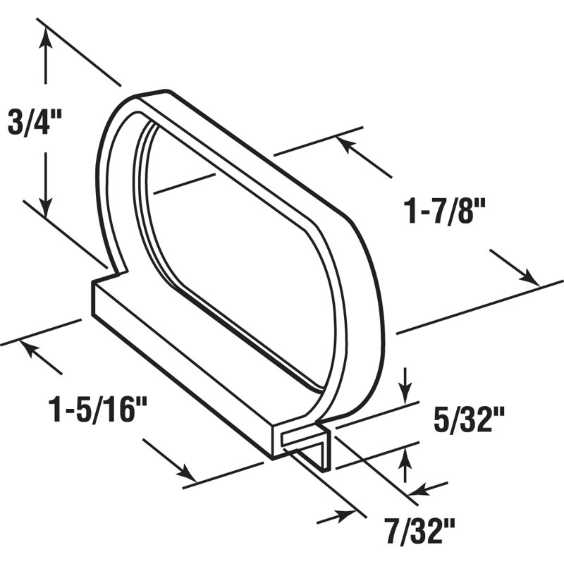 Prime-Line Spline Channel Pull Tabs, Black | Wayfair