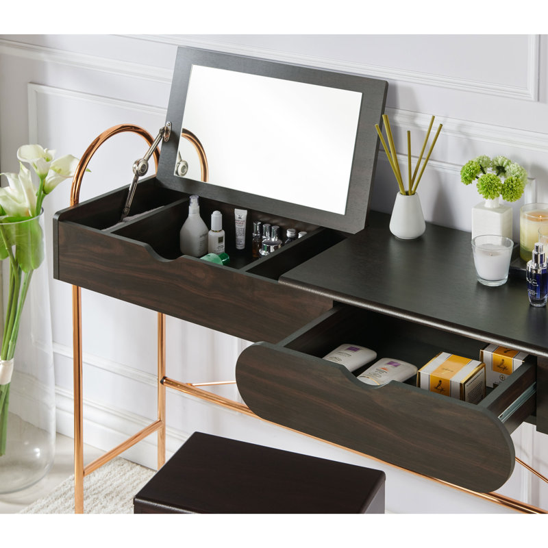 Ivy Bronx Jiang Vanity with Mirror | Wayfair