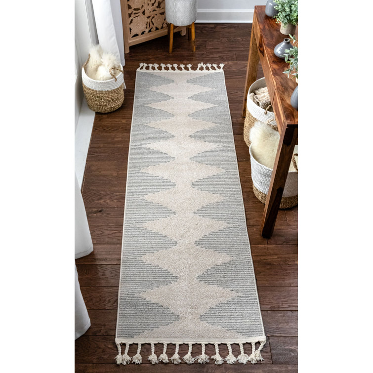 Well Woven Loop-De-Loop Geometric Machine Woven Grey/Ivory Area Rug ...