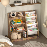 Isabelle & Max™ Kids Bookcase With 4 Compartments, Storage Book Shelf ...