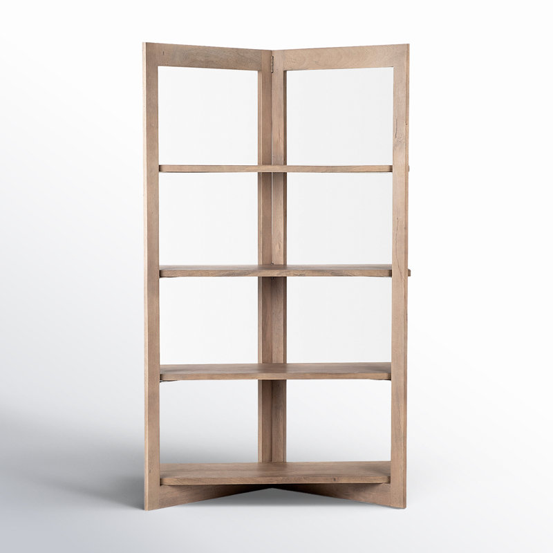 Joss & Main Siya 72'' H x 42'' W Solid Wood Corner Bookcase & Reviews ...