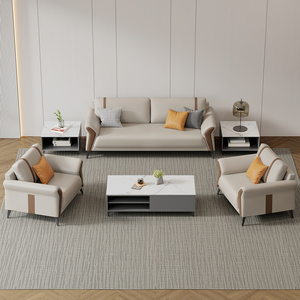 Lifton Light Luxury Modern Simple Sofa Combination 3 - Piece Living ...