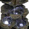 Millwood Pines 15.7" High Rock Cascade with LED Light Tabletop Fountain ...