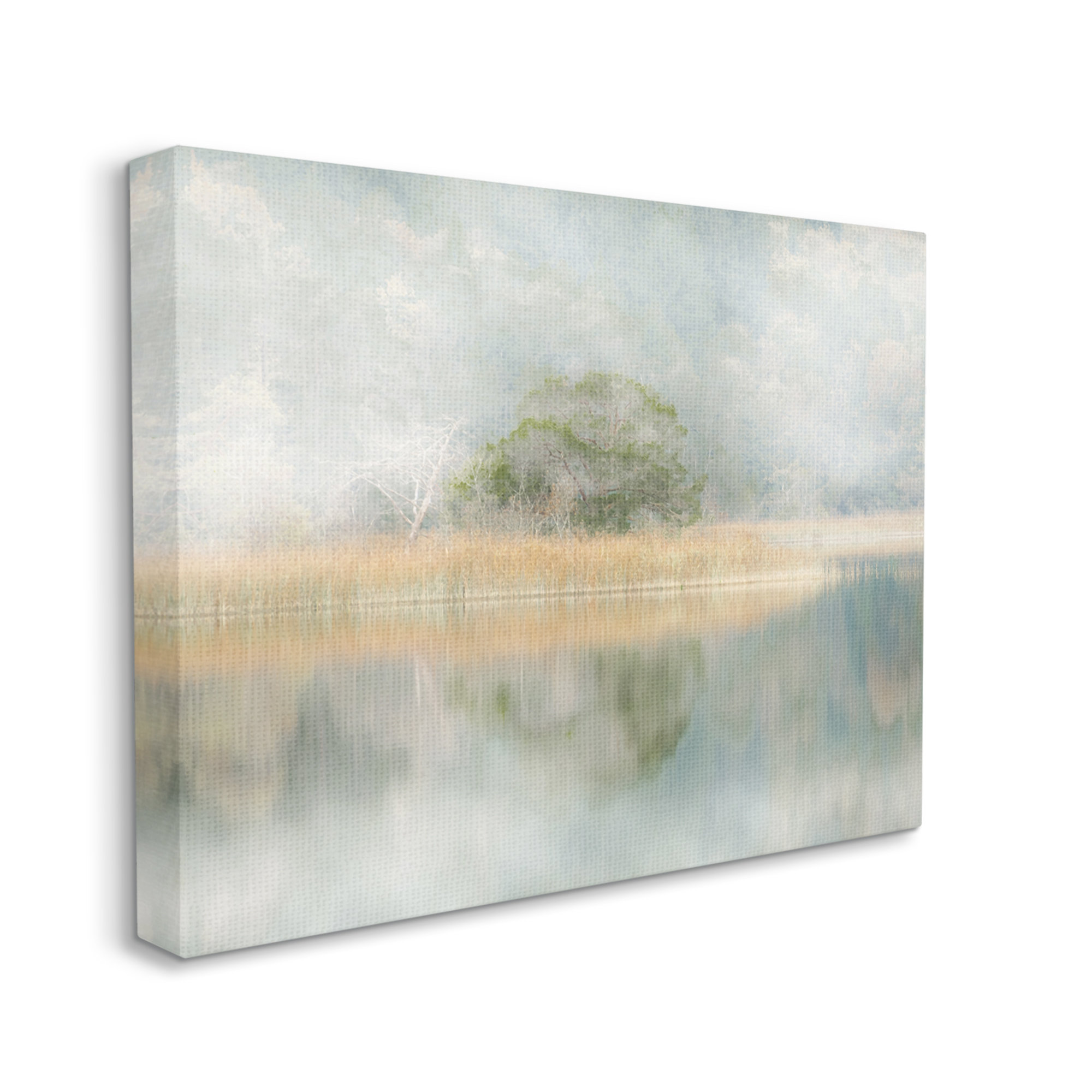 Millwood Pines Abstract Misty Lake On Canvas by Irene Weisz Print | Wayfair