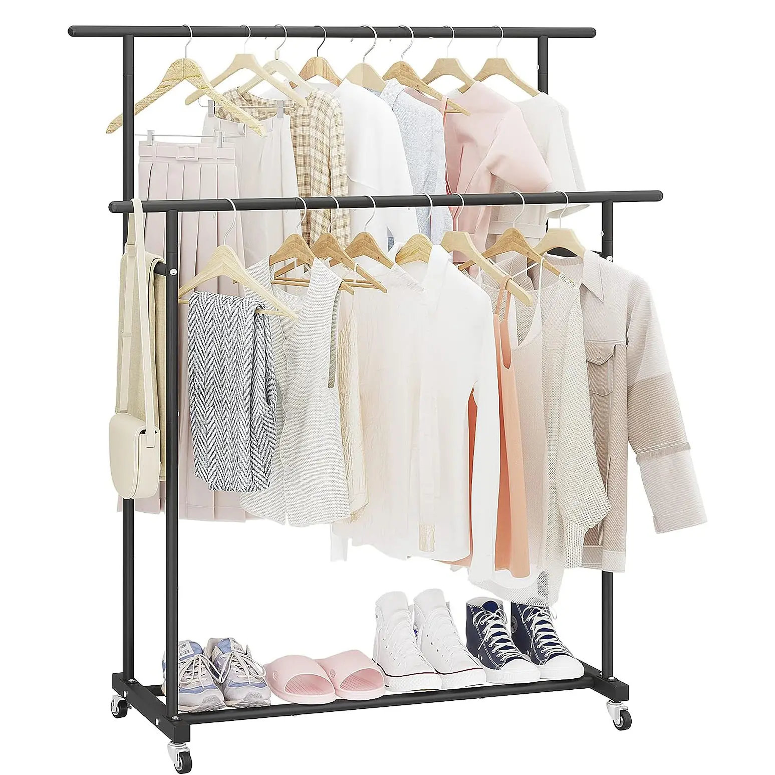 Rebrilliant Double Pole Clothing Rack | Wayfair
