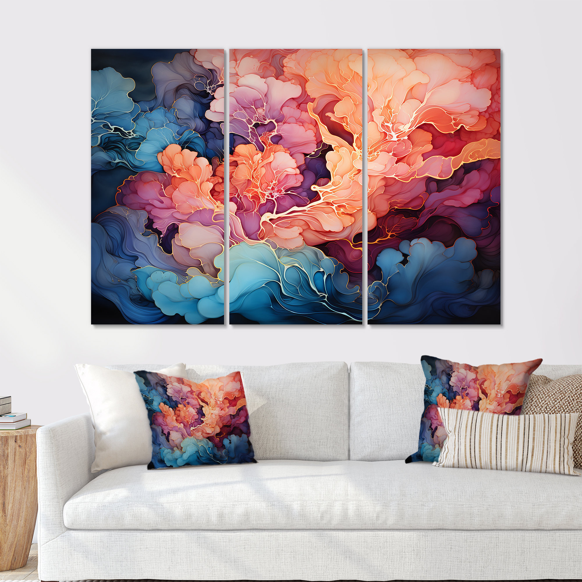 Ivy Bronx Lightning Alcohol Ink Fury I - Liquid Ink Abstract Wall Art ...