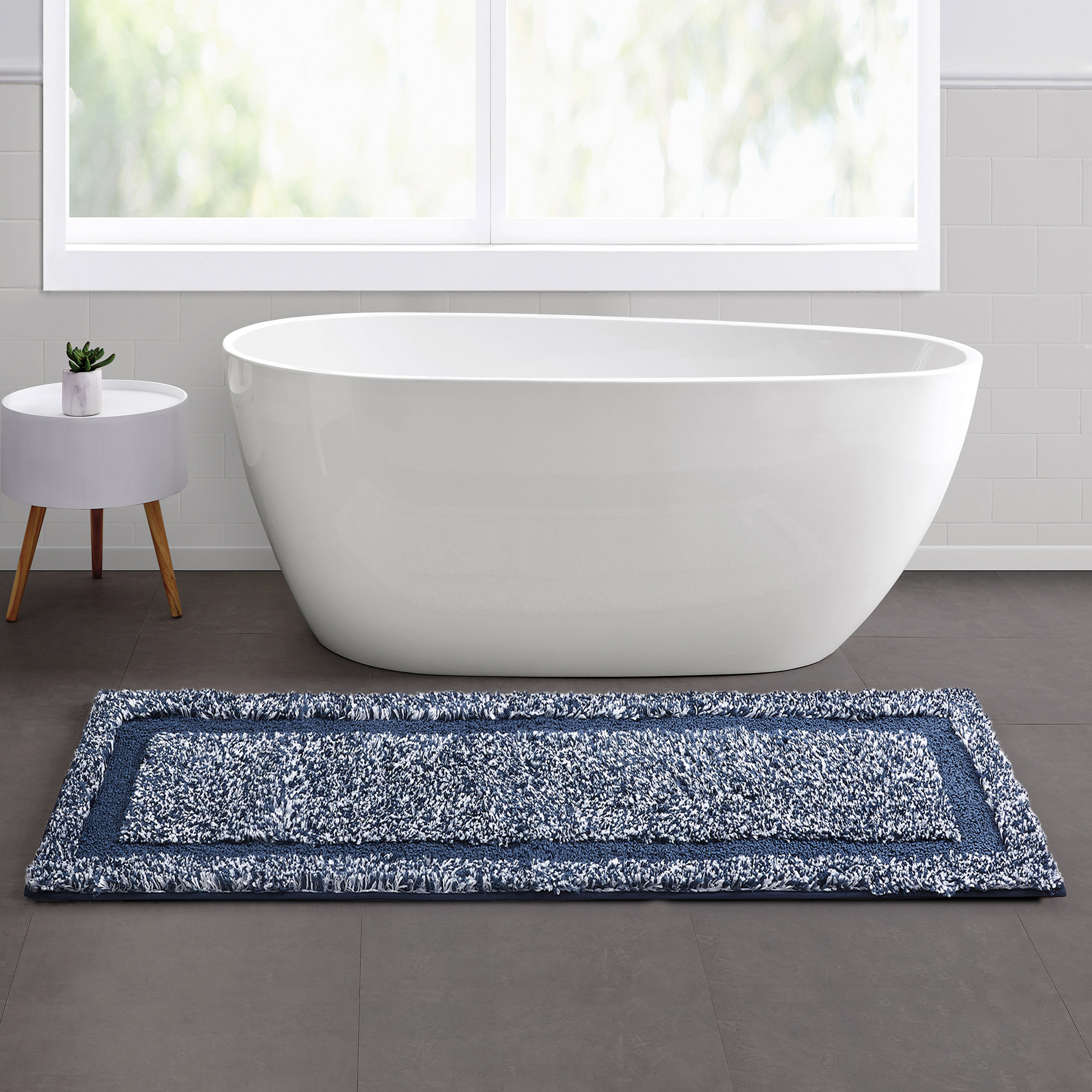 VCNY Heathered Hotel Microfiber Bath Rug Runner, 20" x 60" & Reviews ...