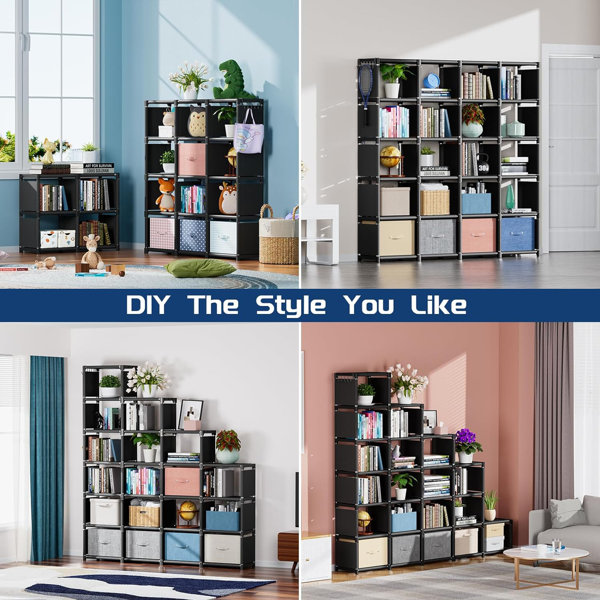 Rebrilliant Tall Bookcase For Bedroom, Living Room, Or Office, 20-cubic ...