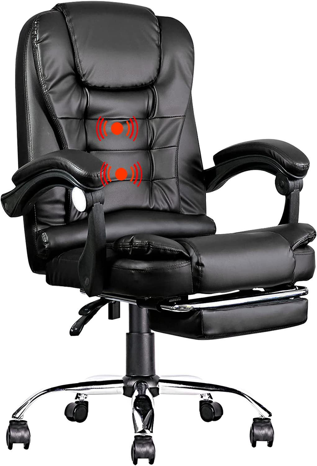 Inbox Zero Noshin Ergonomic Faux Leather Massage Executive Chair ...