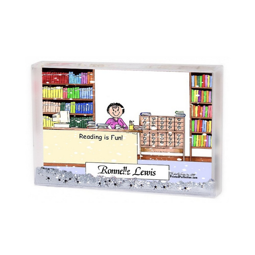 Printed Perfection Personalized Librarian - Female MINI Snow Globe ...