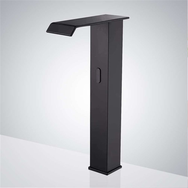 Bathselect Touchless Tall Bathroom Vessel Sink Faucet Black Automatic ...