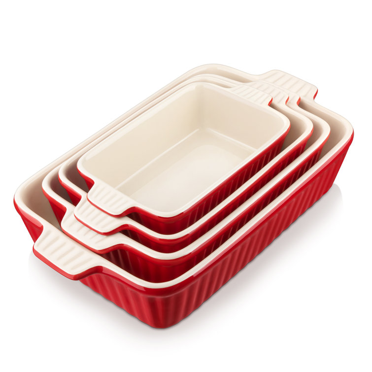 MALACASA4 Piece Ceramic Baking Dish Set & Reviews | Wayfair.co.uk