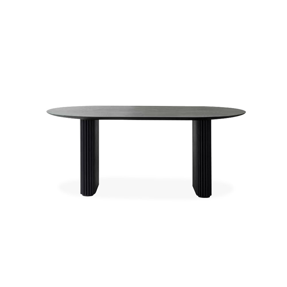 Hokku Designs Black Oval Solid Wood Butterfly Leaf Dining Table | Wayfair