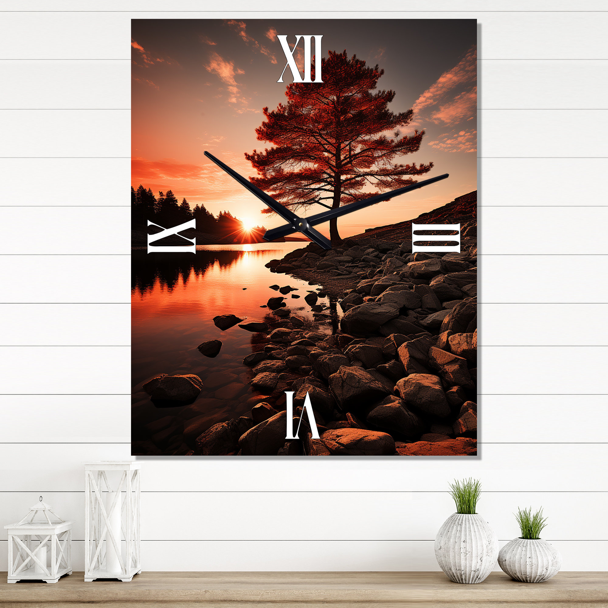 Design Art Canada Sunset Splendor - Canada Modern Wall Clock | Wayfair