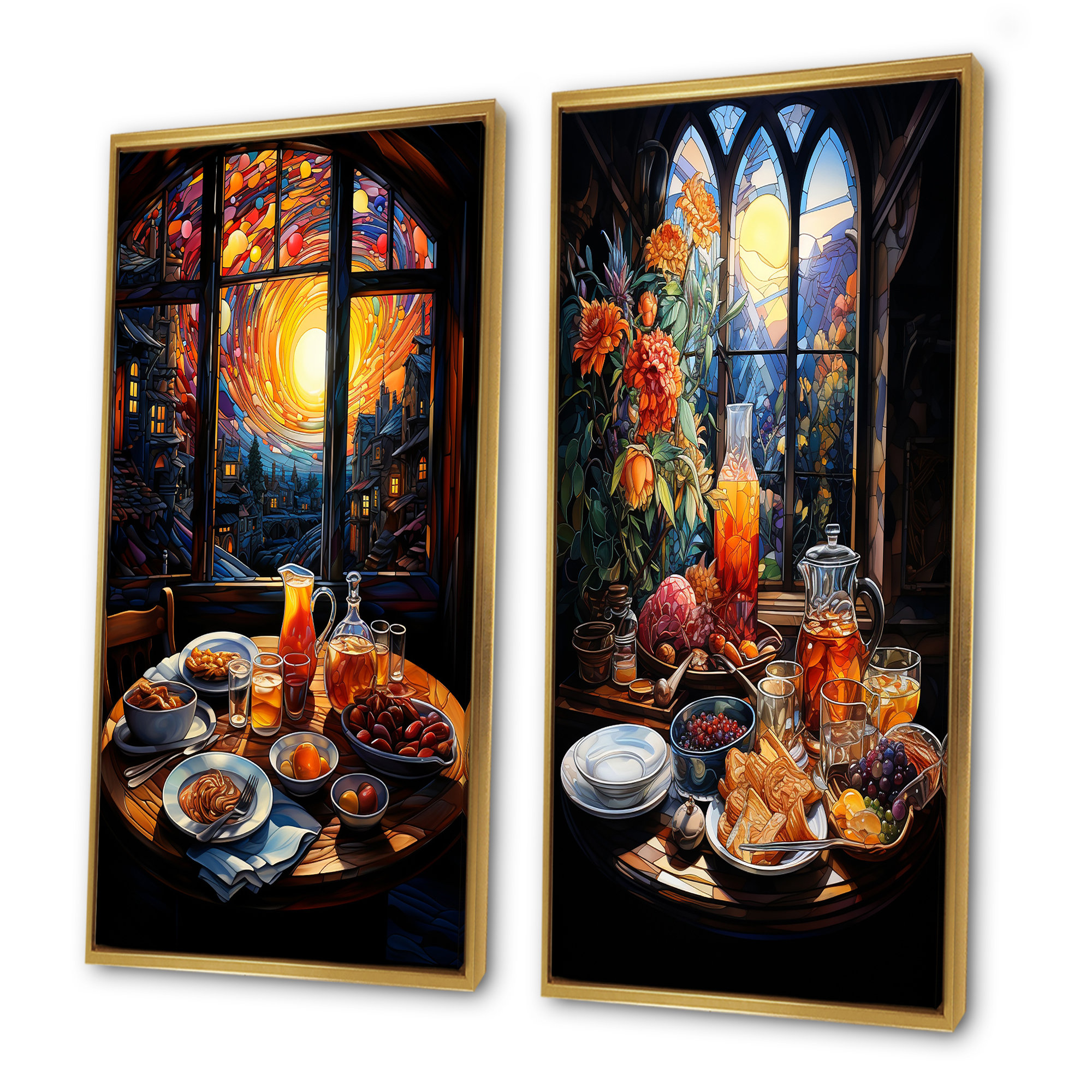 Ivy Bronx Breakfast Fusion - Breakfast Canvas Wall Art Set Of 2 | Wayfair