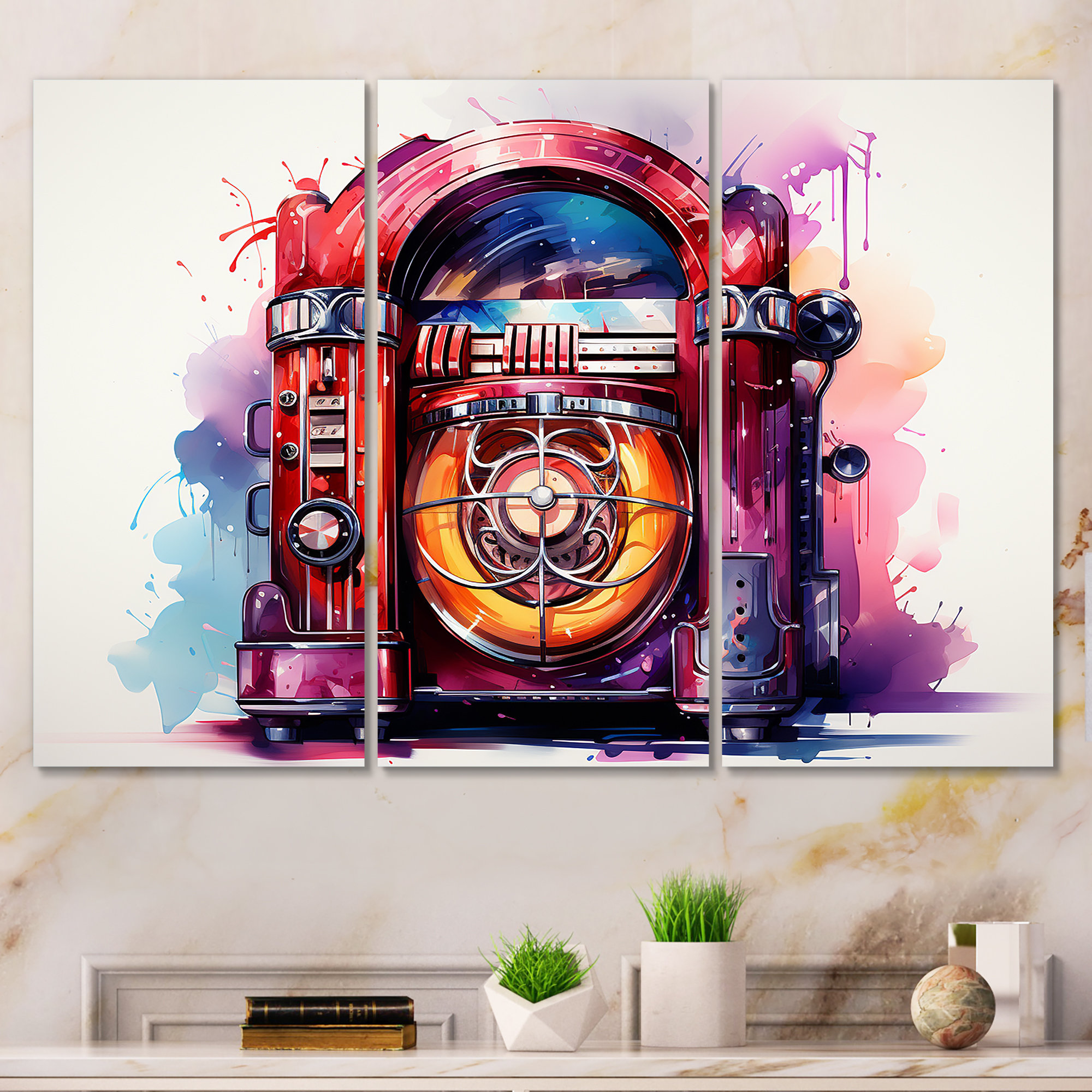 Red Barrel Studio Rock N Roll Jukebox Fever I - Jukeboxes Wall Art ...