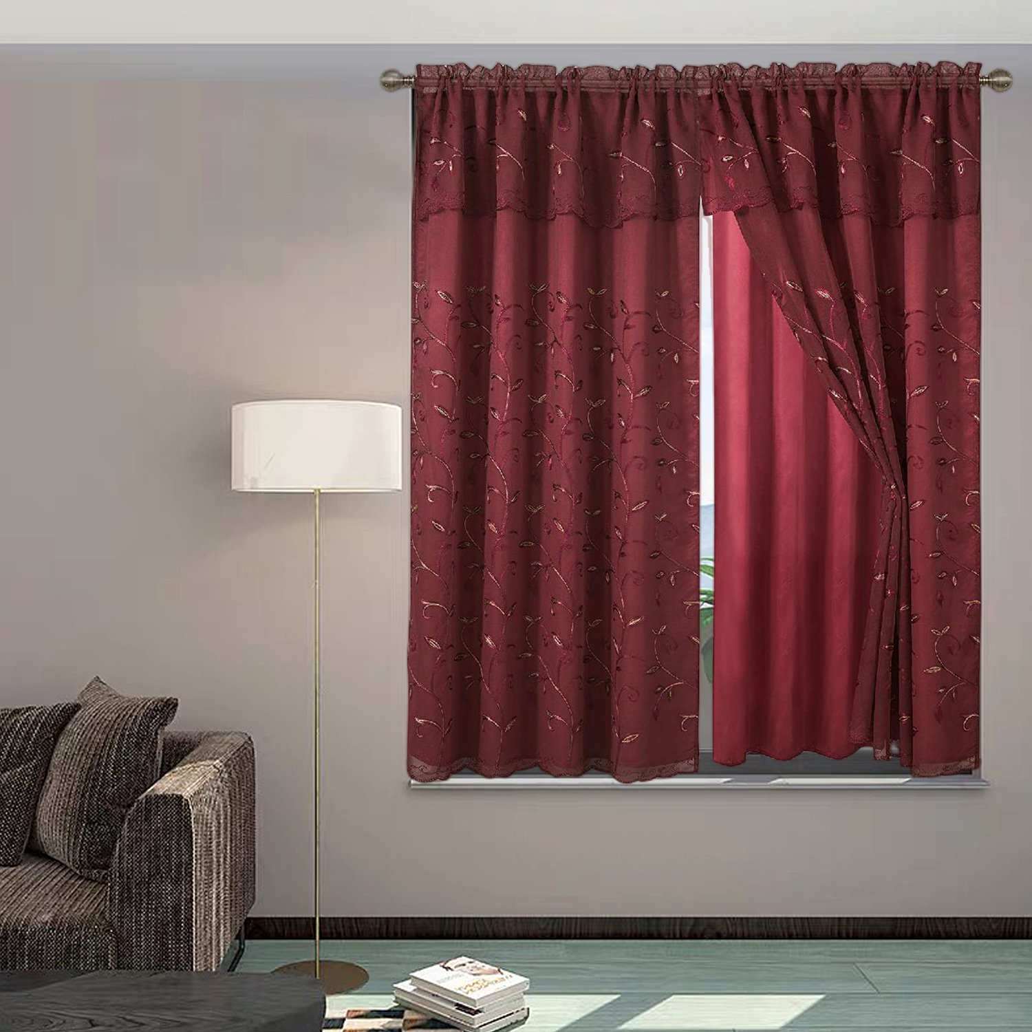 Winston Porter Eyass Polyester Curtain | Wayfair
