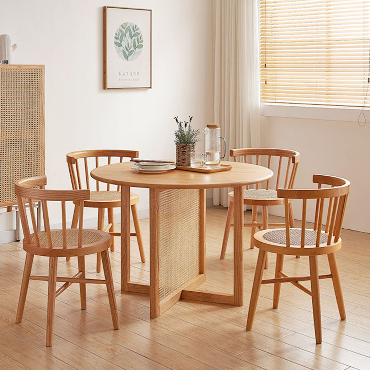 Dainty Table 5 - Piece Solid Wood Top Pedestal Dining Set | Wayfair