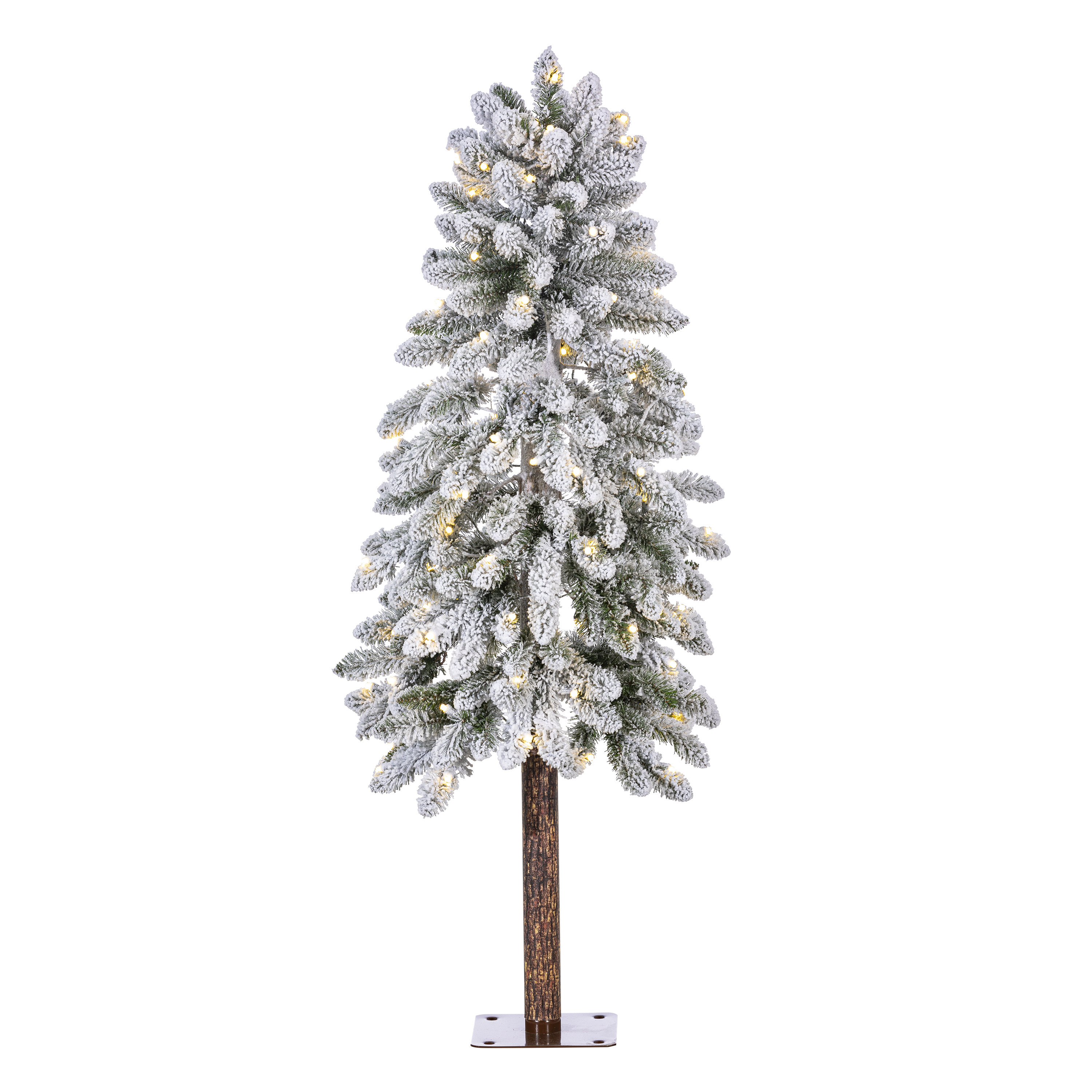 The Holiday Aisle® 7.5 Foot Heavily Flocked Alpine Tree With 835 Tips ...