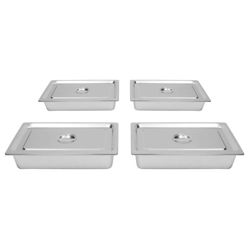 DALELEE 4" Stainless Steel Food Pans With Lid & Reviews | Wayfair