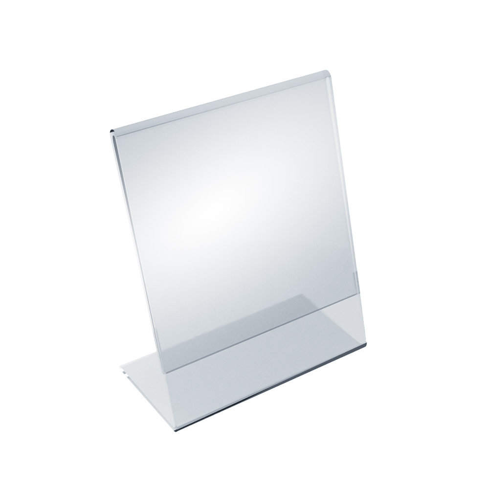 Azar Displays Angled L-Shaped Sign Holder Frame with Slant Back Design ...