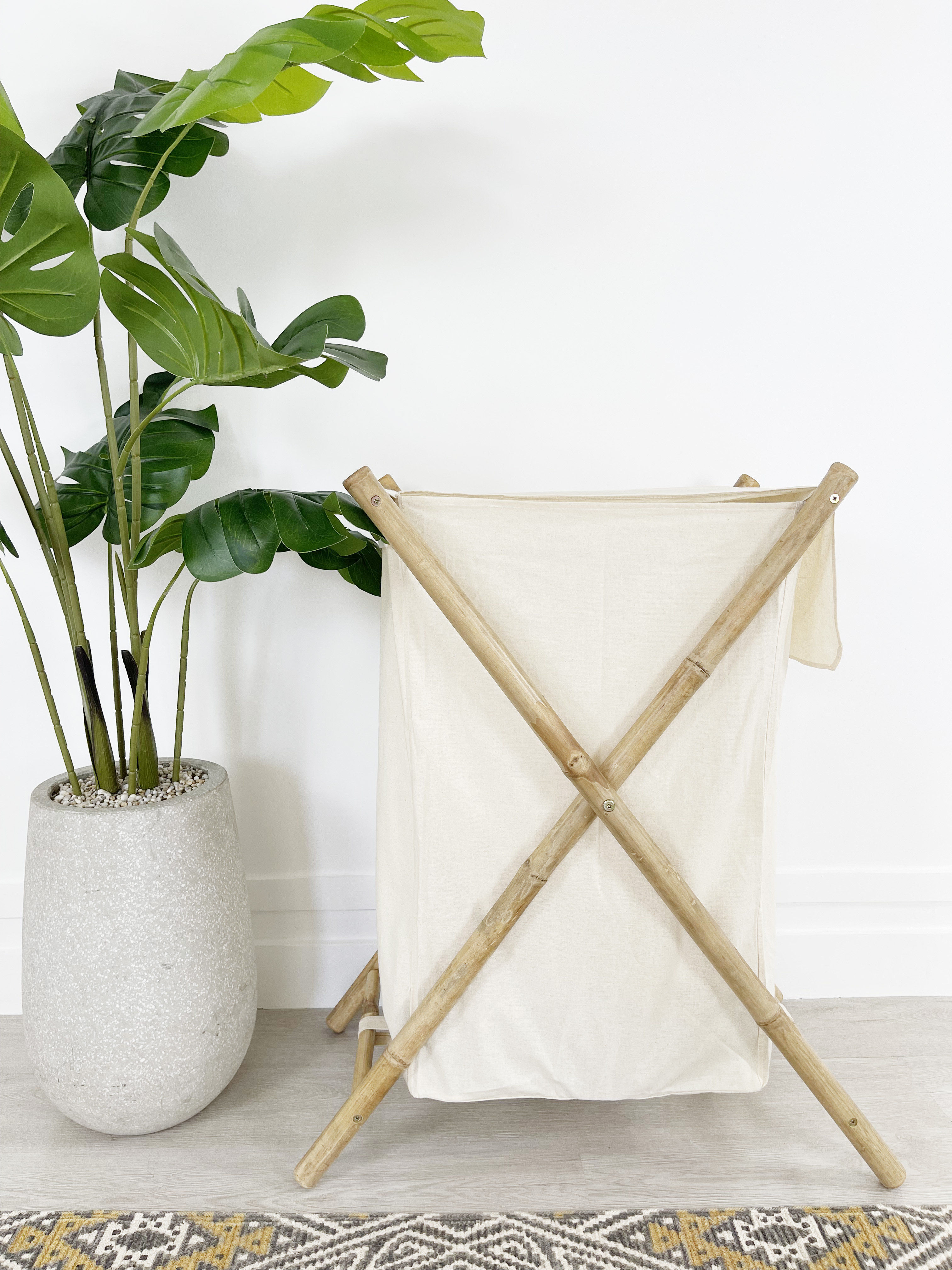 Gracie Oaks Wood Laundry Hamper with Handles | Wayfair