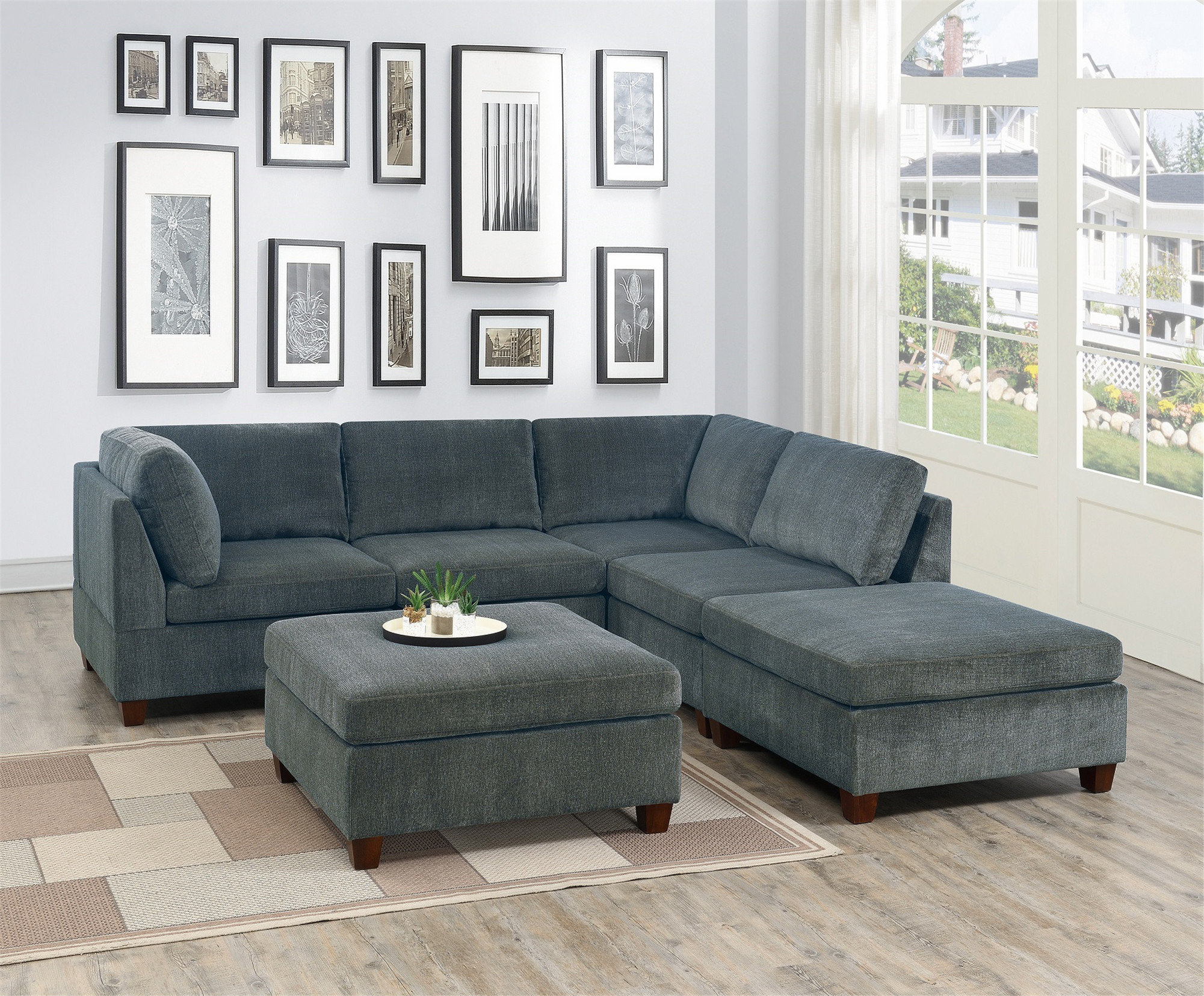 Latitude Run® Living Room Furniture Modular Sectional Set Large Family ...