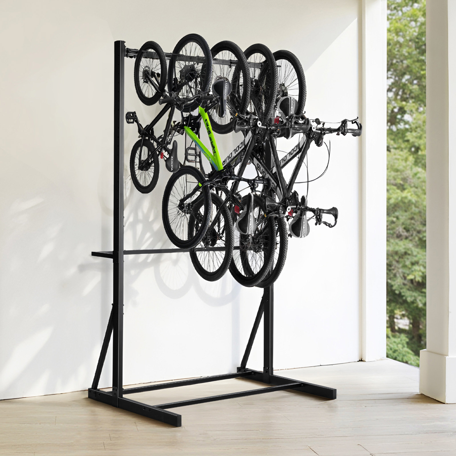 WFX Utility™ Freestanding Bike Rack Max 5 Bikes Storage Bicycle ...