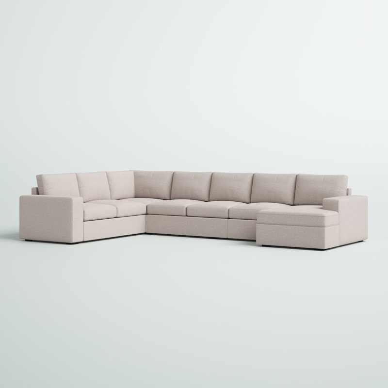 Greyleigh™ Colburn 146" Wide Left Hand Facing Modular Sofa & Chaise ...