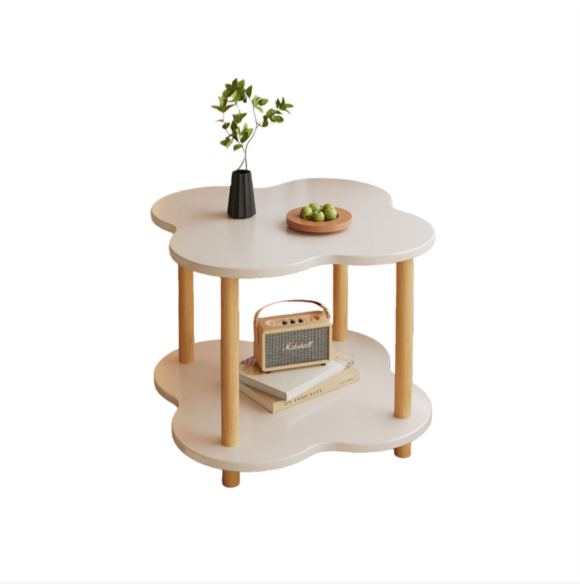 George Oliver Retro Side Table For Small Apartments Portable Storage ...