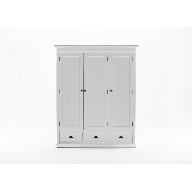 Rosalind Wheeler Chetara 3 Door Solid Wood Wardrobe | Wayfair.co.uk