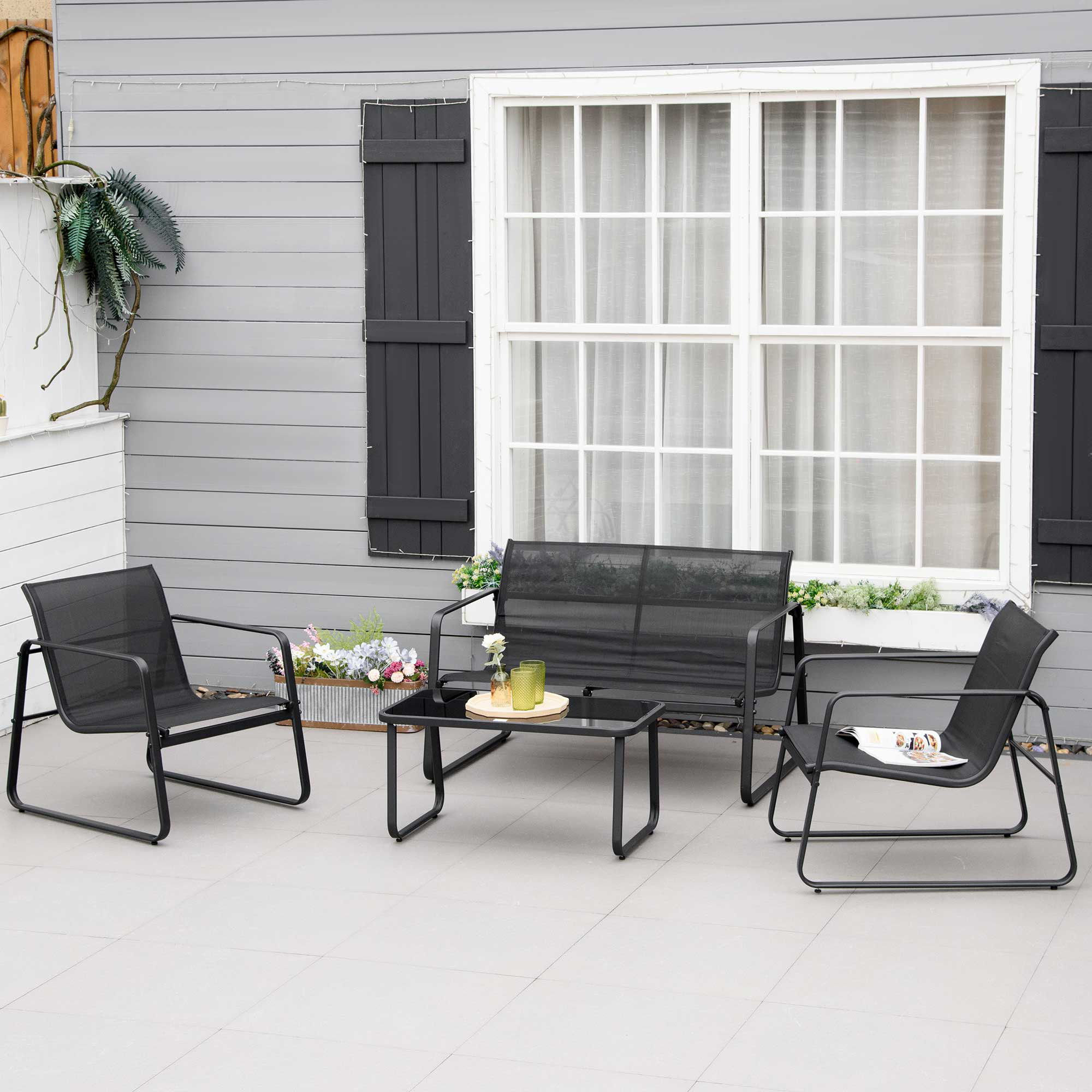 Latitude Run® 4 Piece Patio Furniture Set - Wayfair Canada
